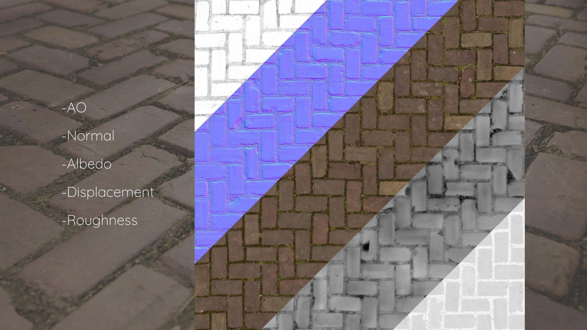 High-Resolution Seamless Herringbone Brick Floor PBR Texture