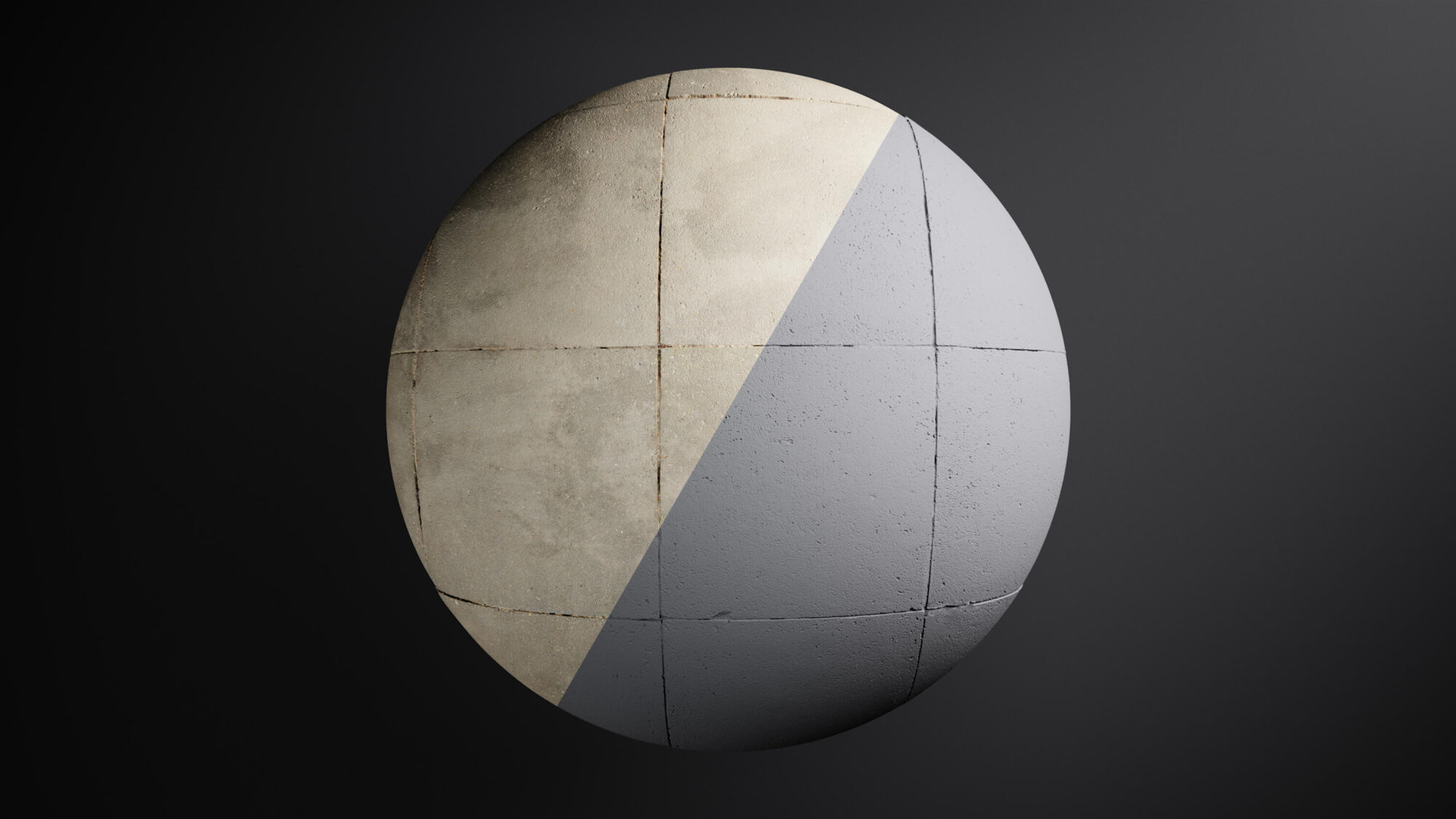 High-Resolution Seamless Concrete Tiles PBR Texture