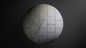 High-Resolution Seamless Concrete Tiles PBR Texture