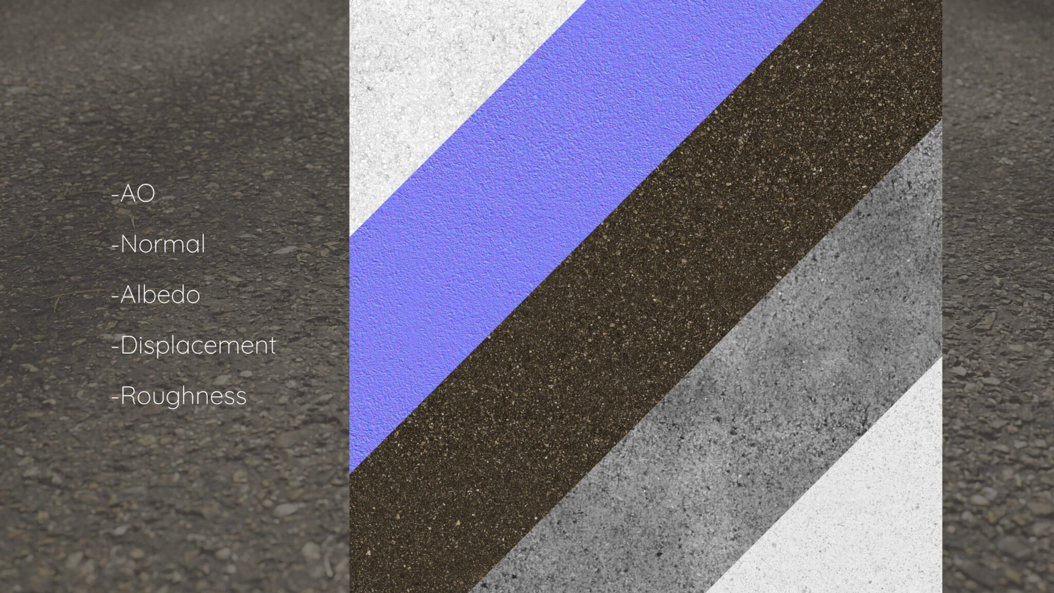 High-Resolution Seamless Asphalt PBR Texture