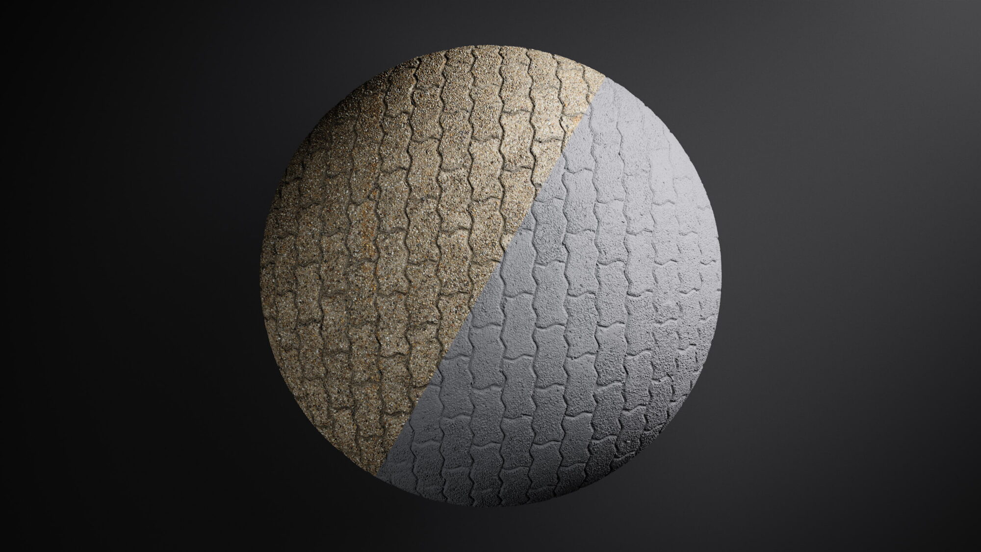 Patterned Pavement 02 Seamless PBR Texture