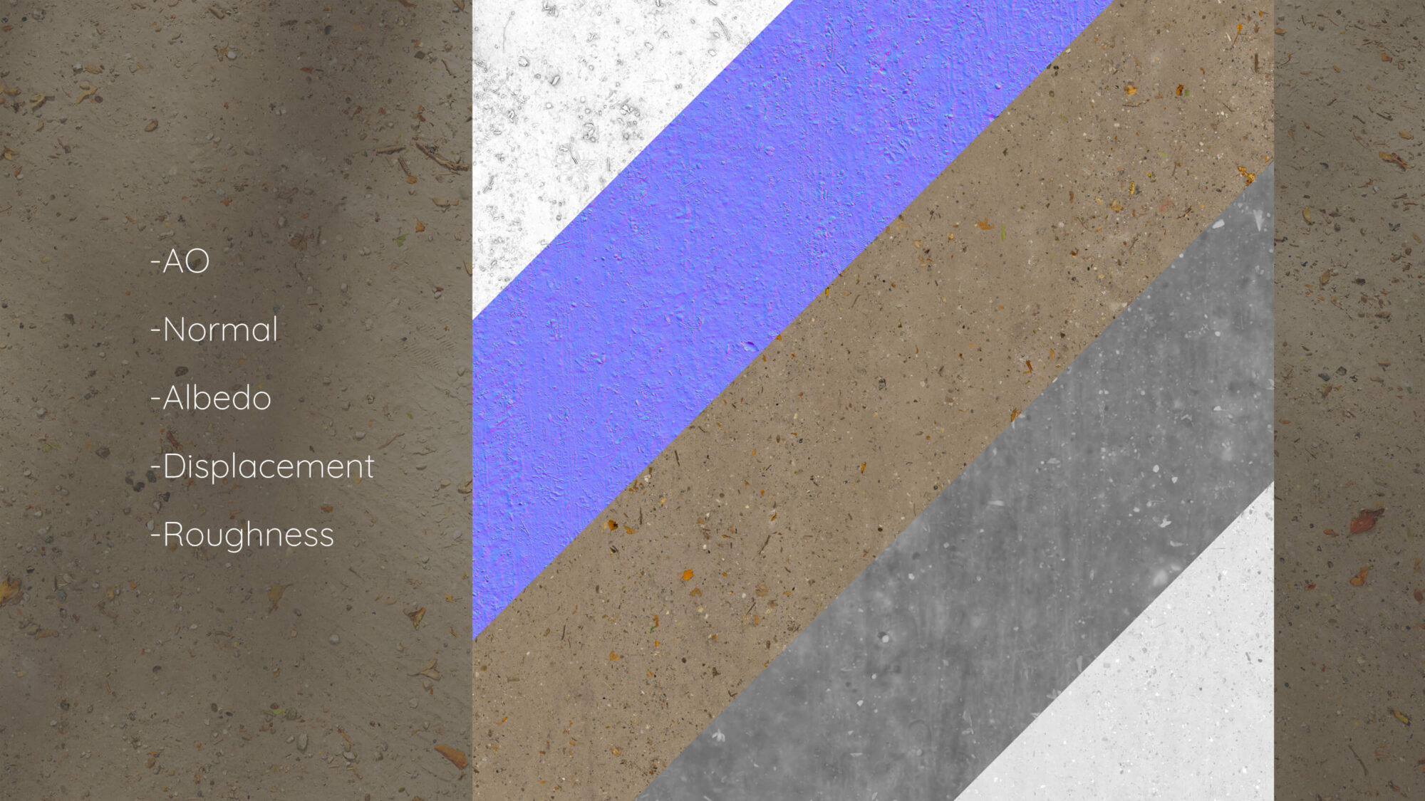 Sand Road 01 Seamless PBR Texture