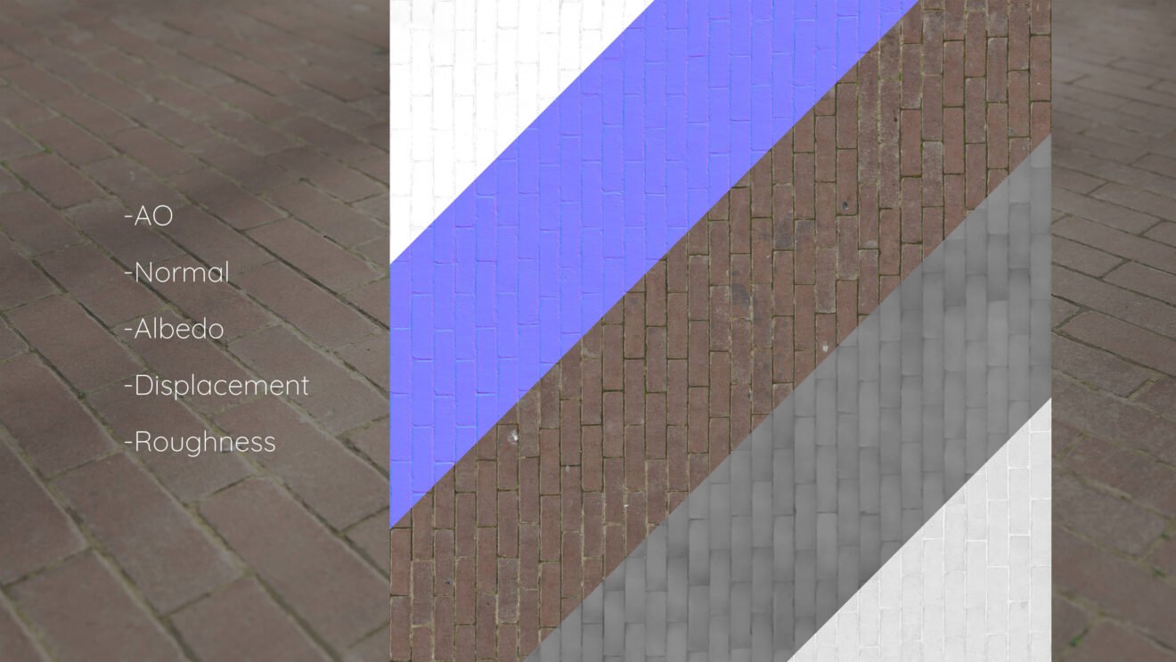 High-Resolution Seamless Brick Floor PBR Texture