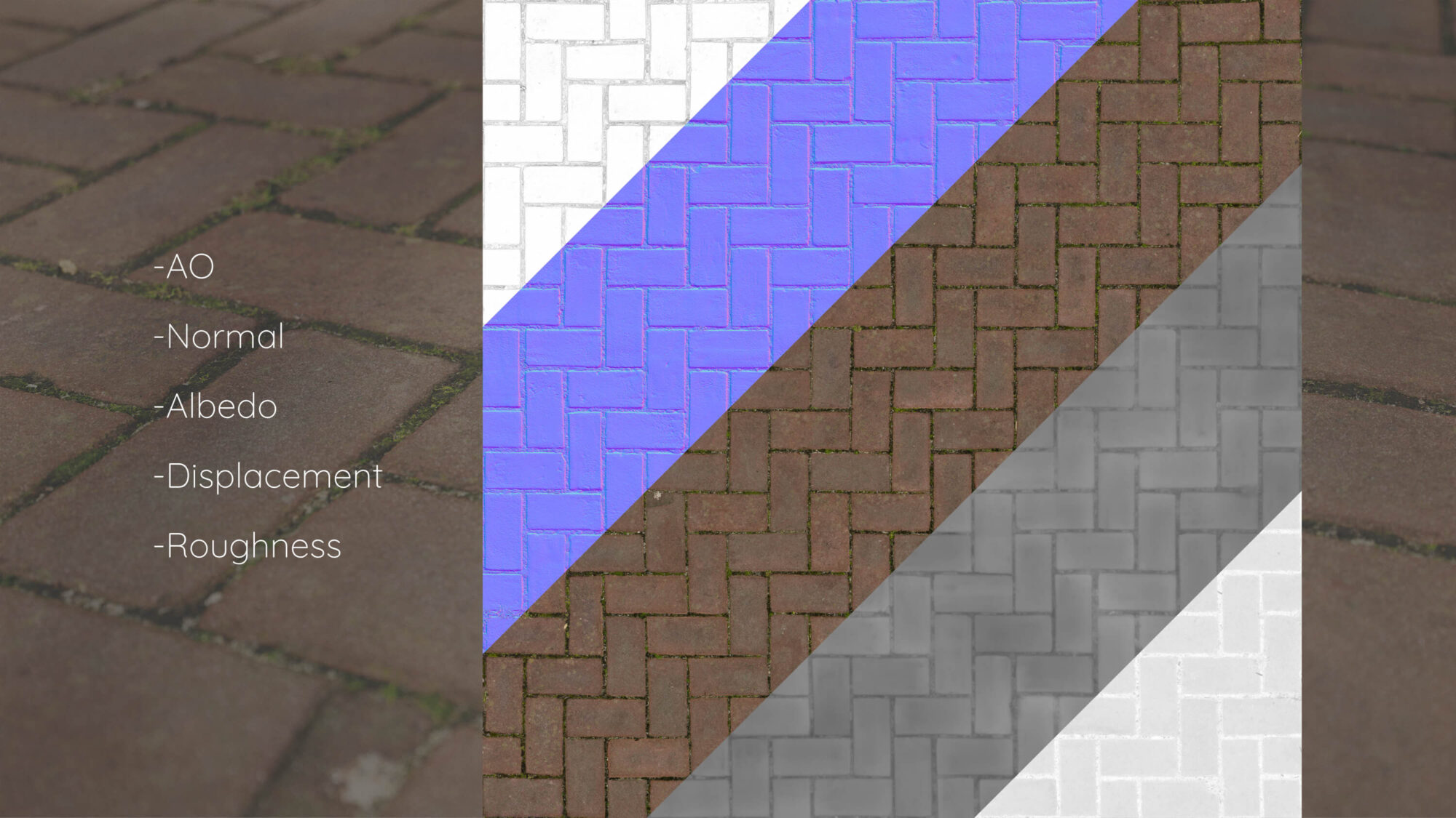 Herringbone Brick Floor 07 Seamless PBR Texture