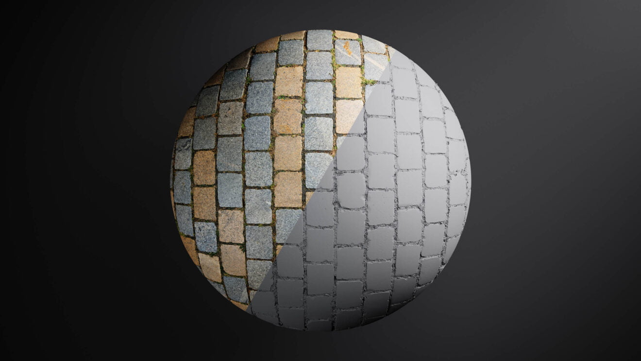 Granite Block Floor Seamless PBR Texture