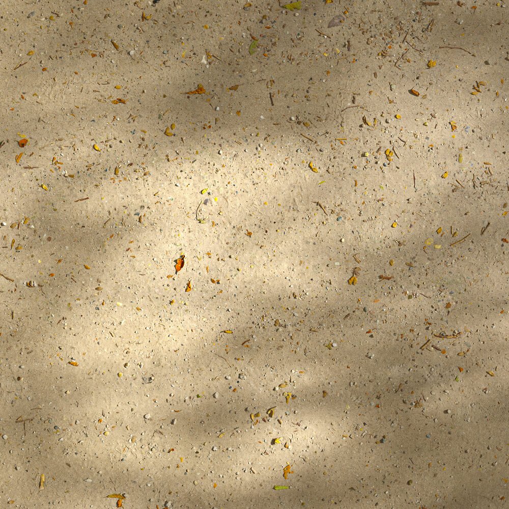 High-Resolution Seamless Sand Road PBR Texture