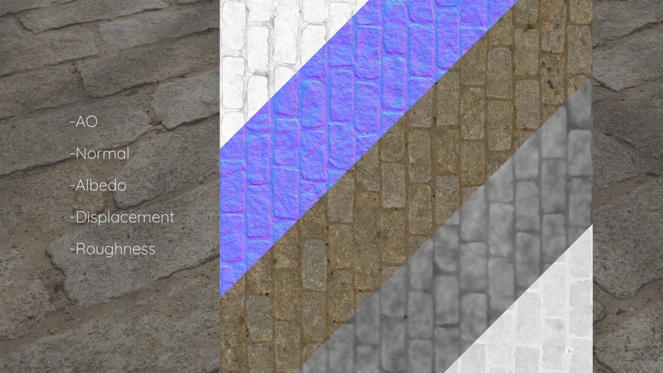 Cobblestone Floor Seamless PBR Texture