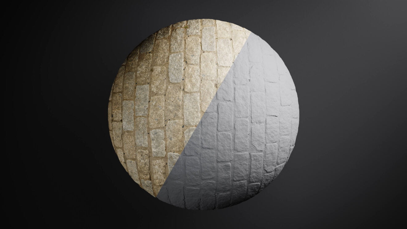 Cobblestone Floor Seamless PBR Texture