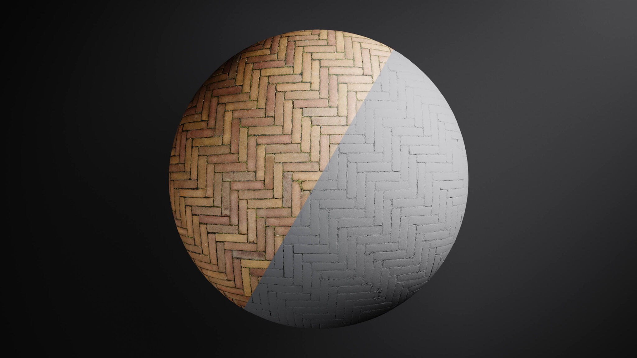 Herringbone Brick Floor 08 Seamless PBR Texture