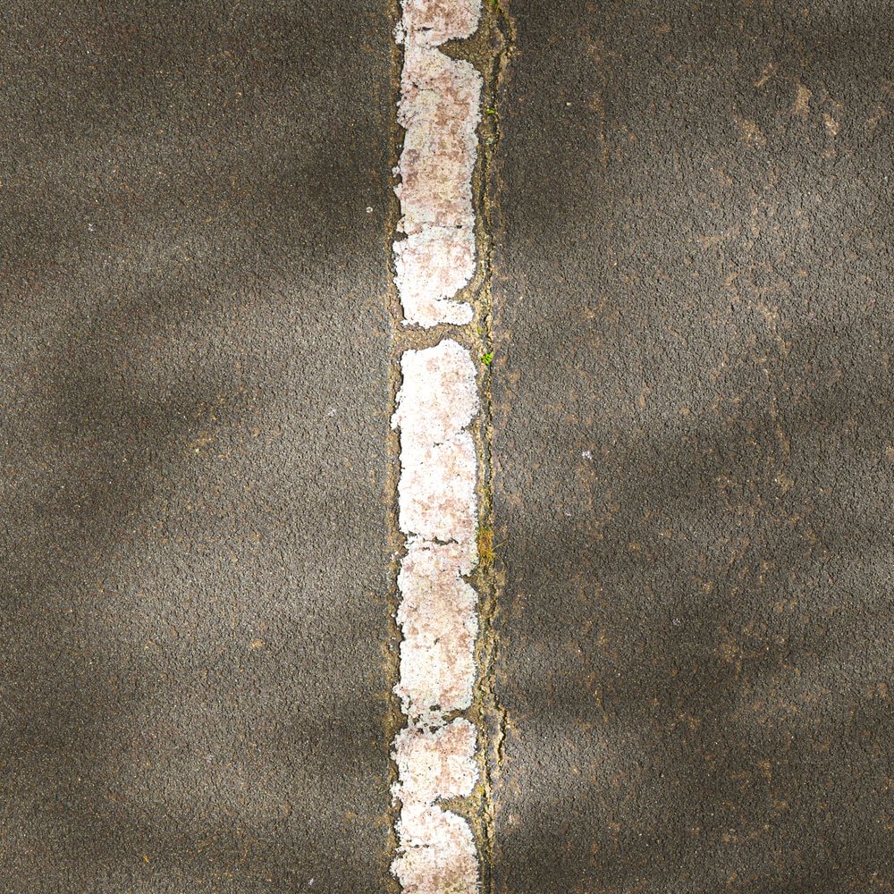 High-Resolution Seamless Striped Asphalt PBR Texture