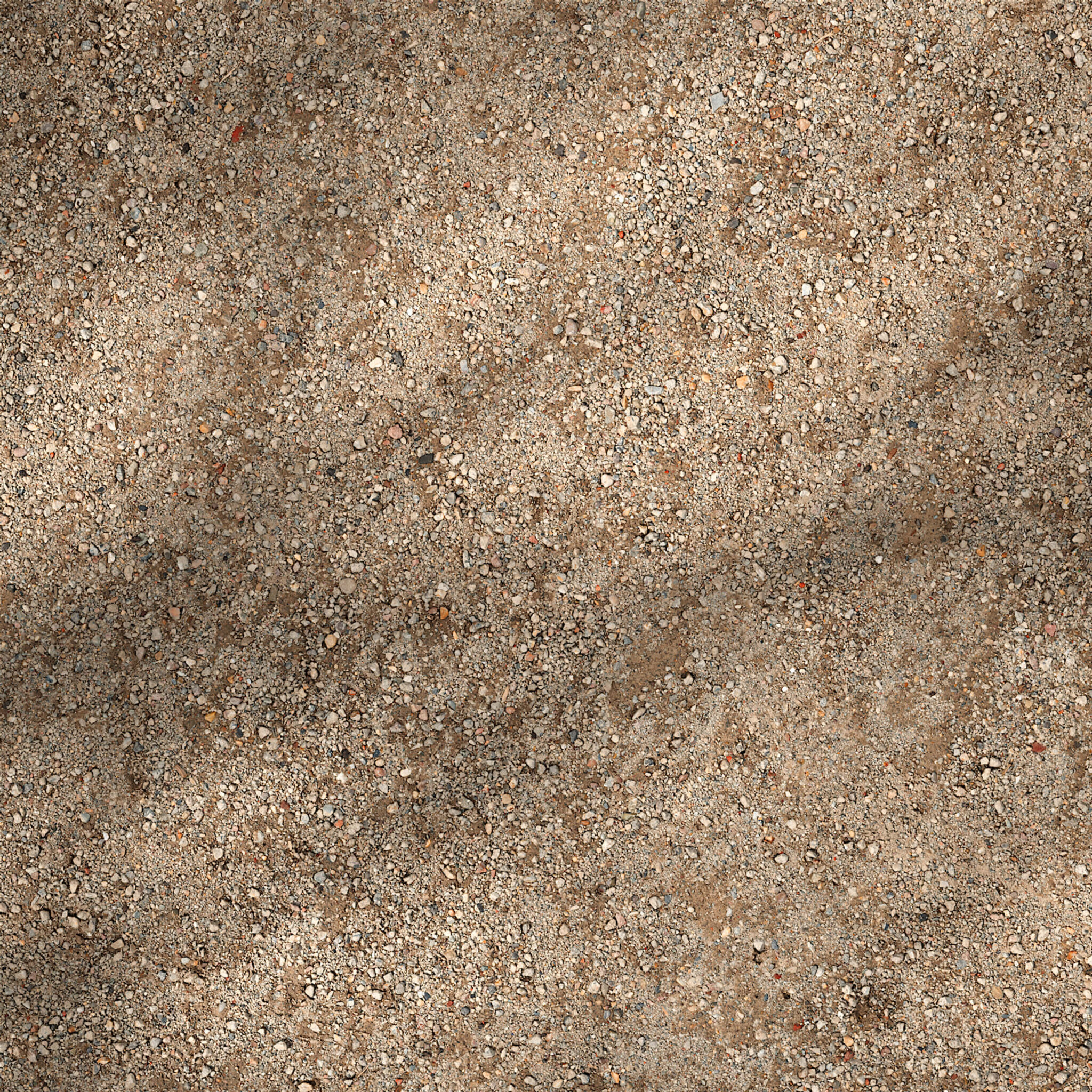 High-Resolution Seamless Construction Gravel PBR Texture