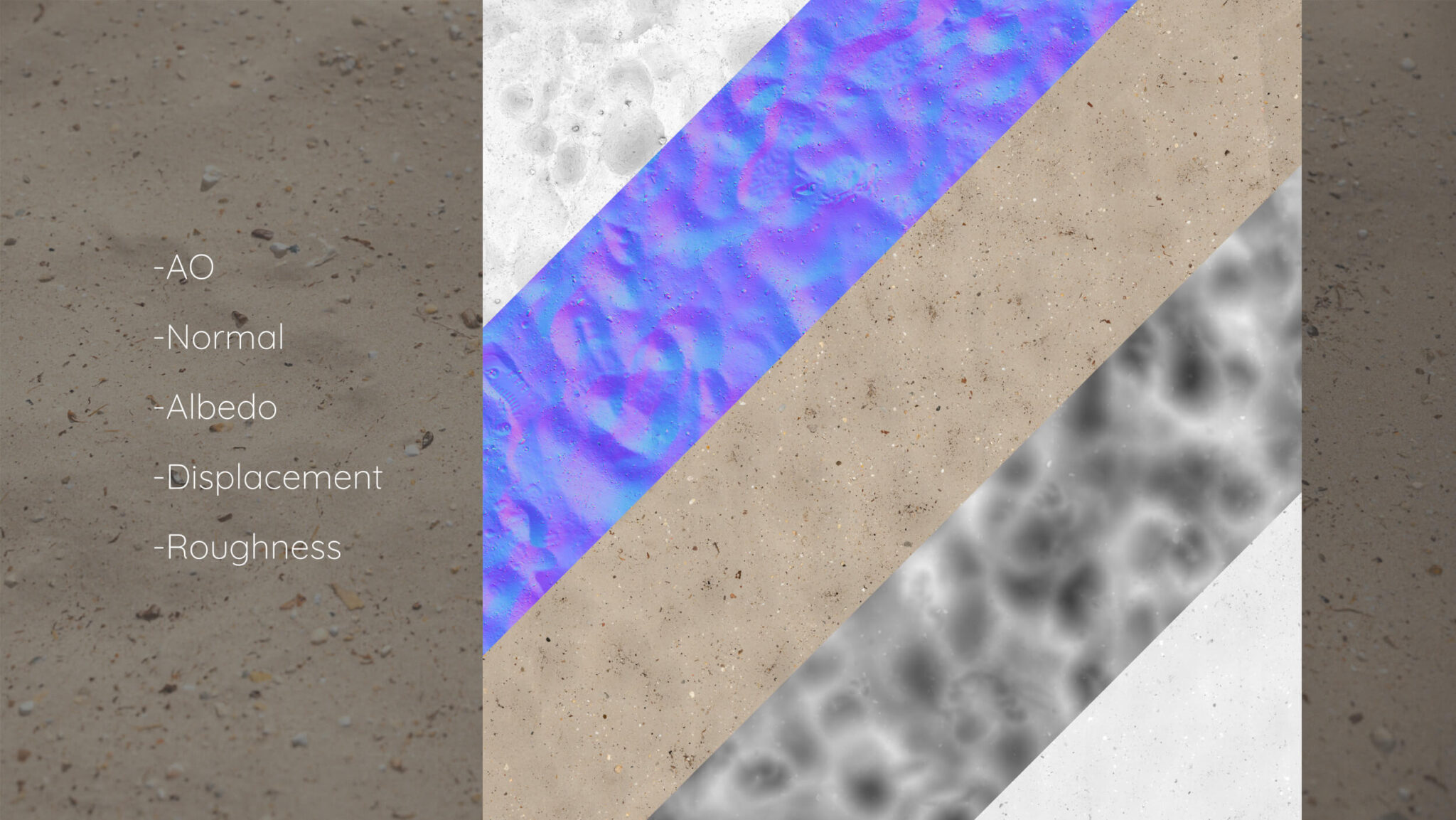 Beach Sand seamless PBR Texture