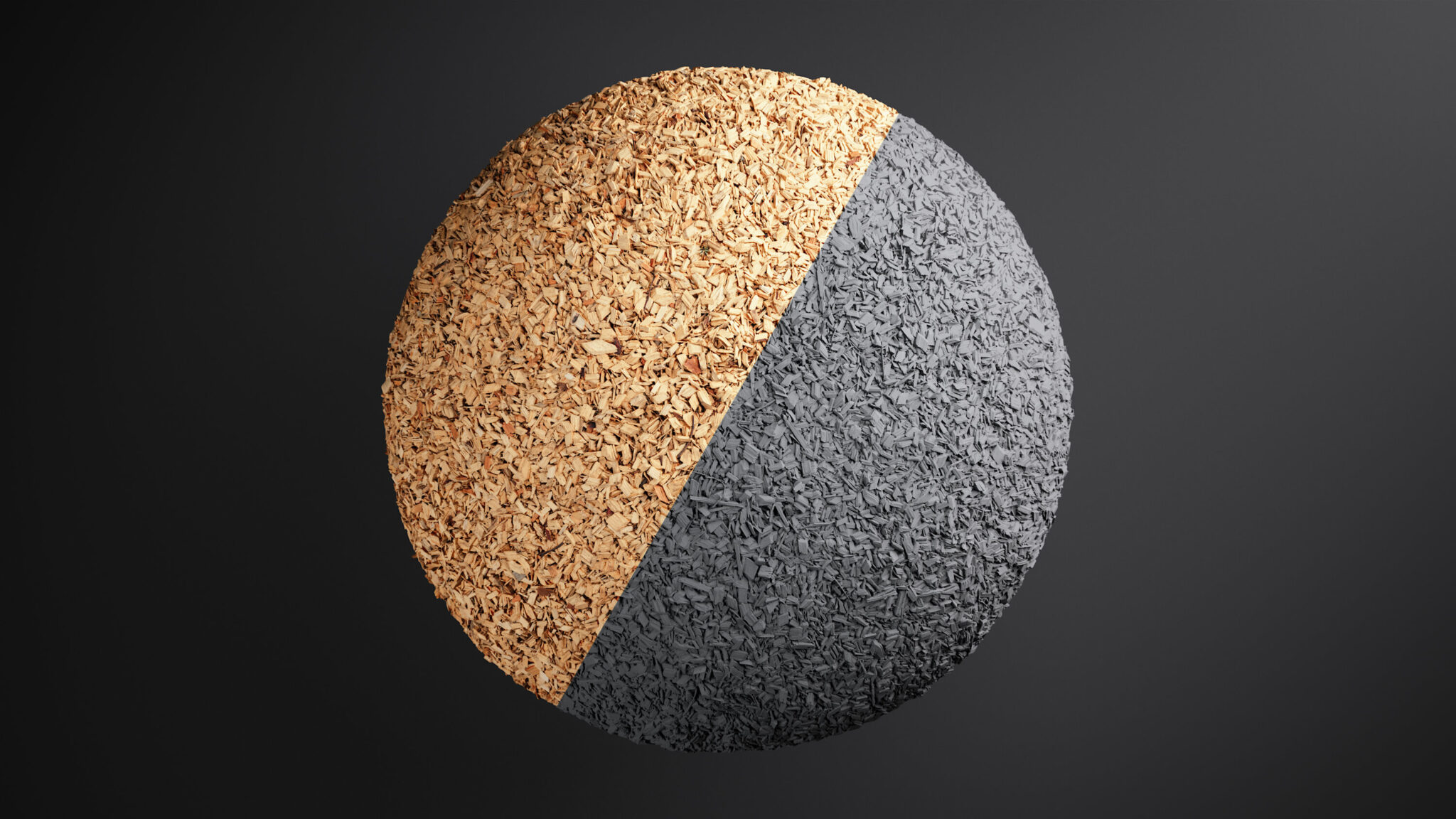 High-Resolution Seamless Wood Chips PBR Texture