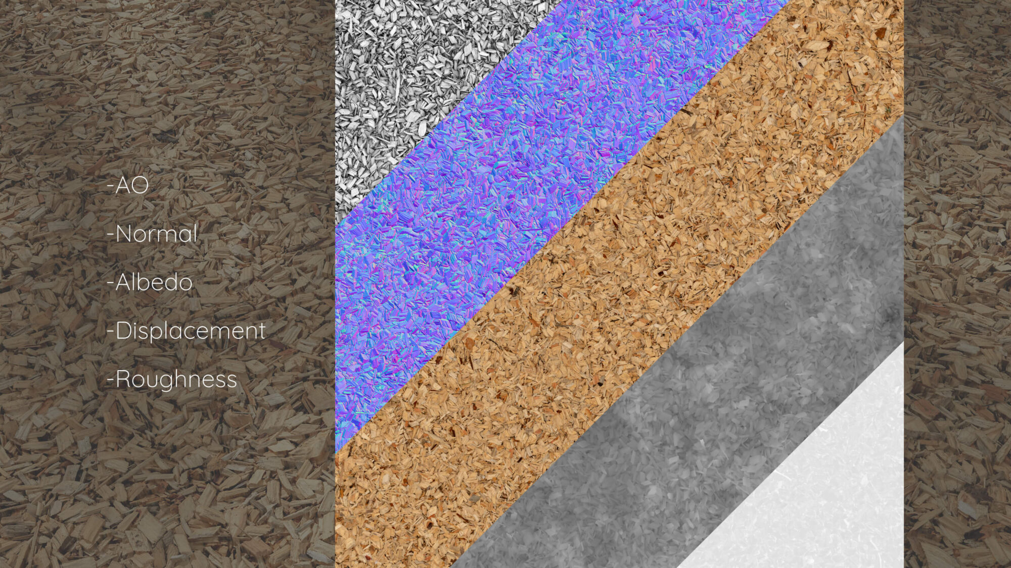 Wood Chip floor Seamless PBR Texture