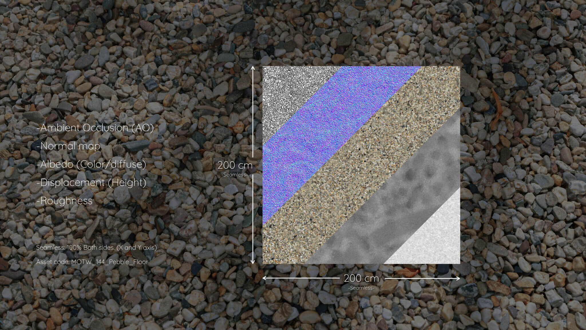 Seamless Pebble Ground Texture | Materials of the World