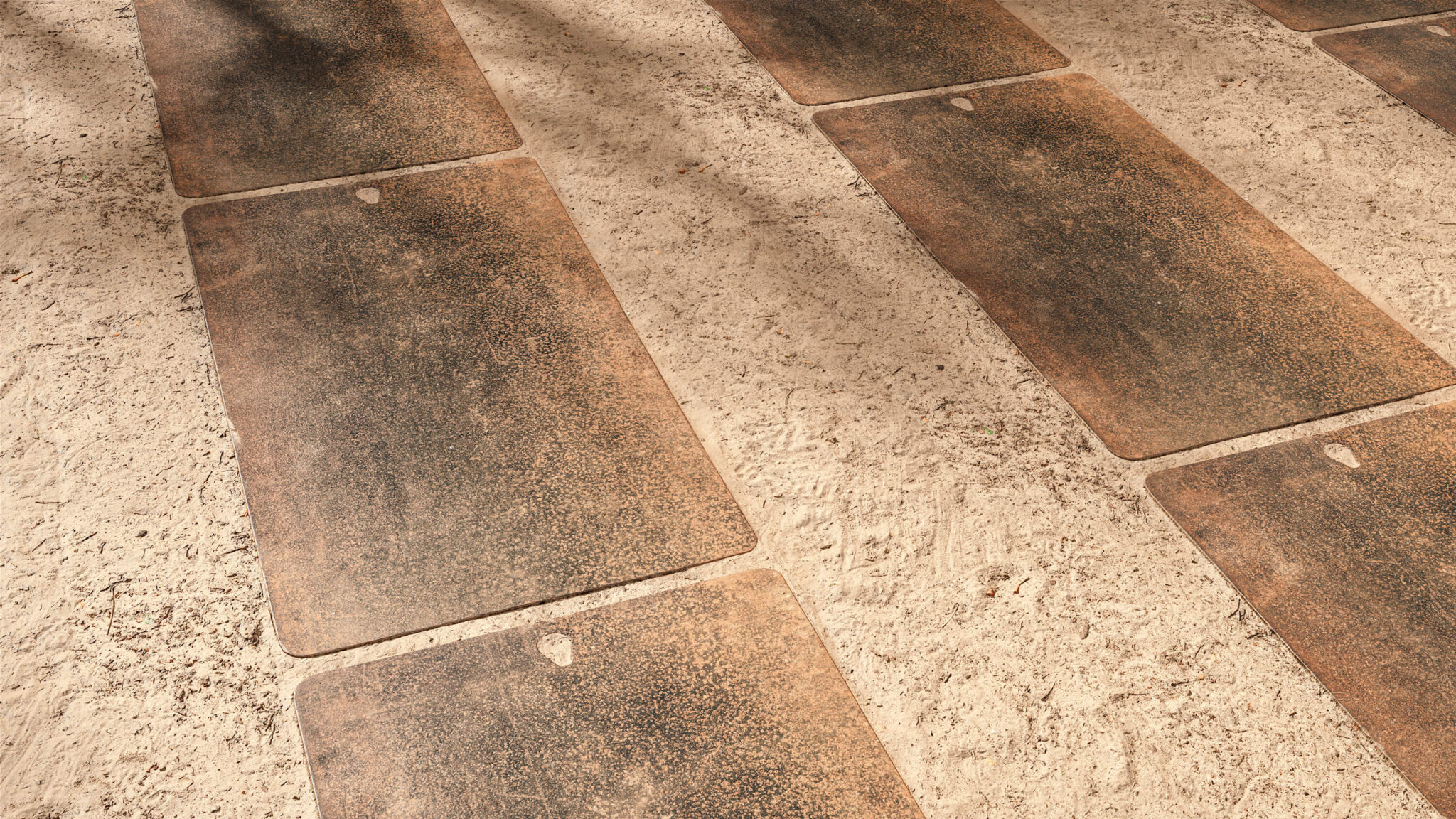 High-Resolution Seamless Steel Road Plate Road PBR Texture