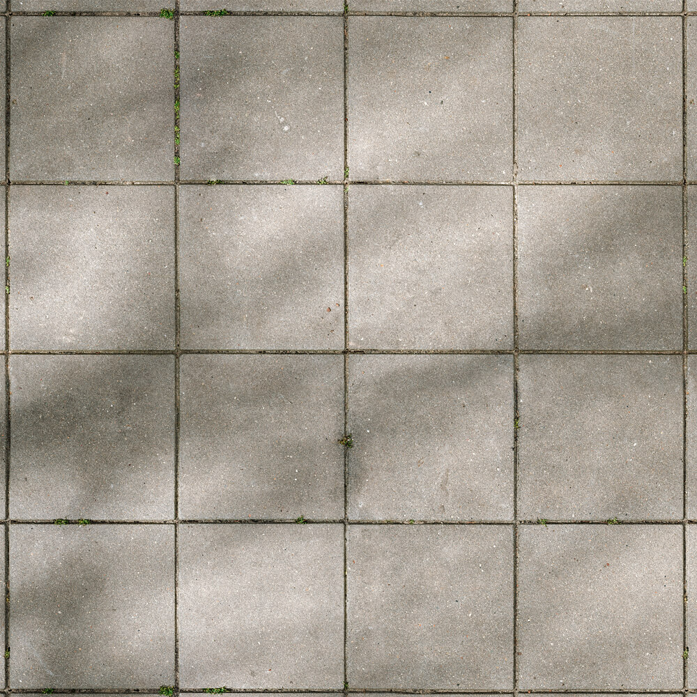 High-Resolution Seamless Concrete Tiles Pavement Texture