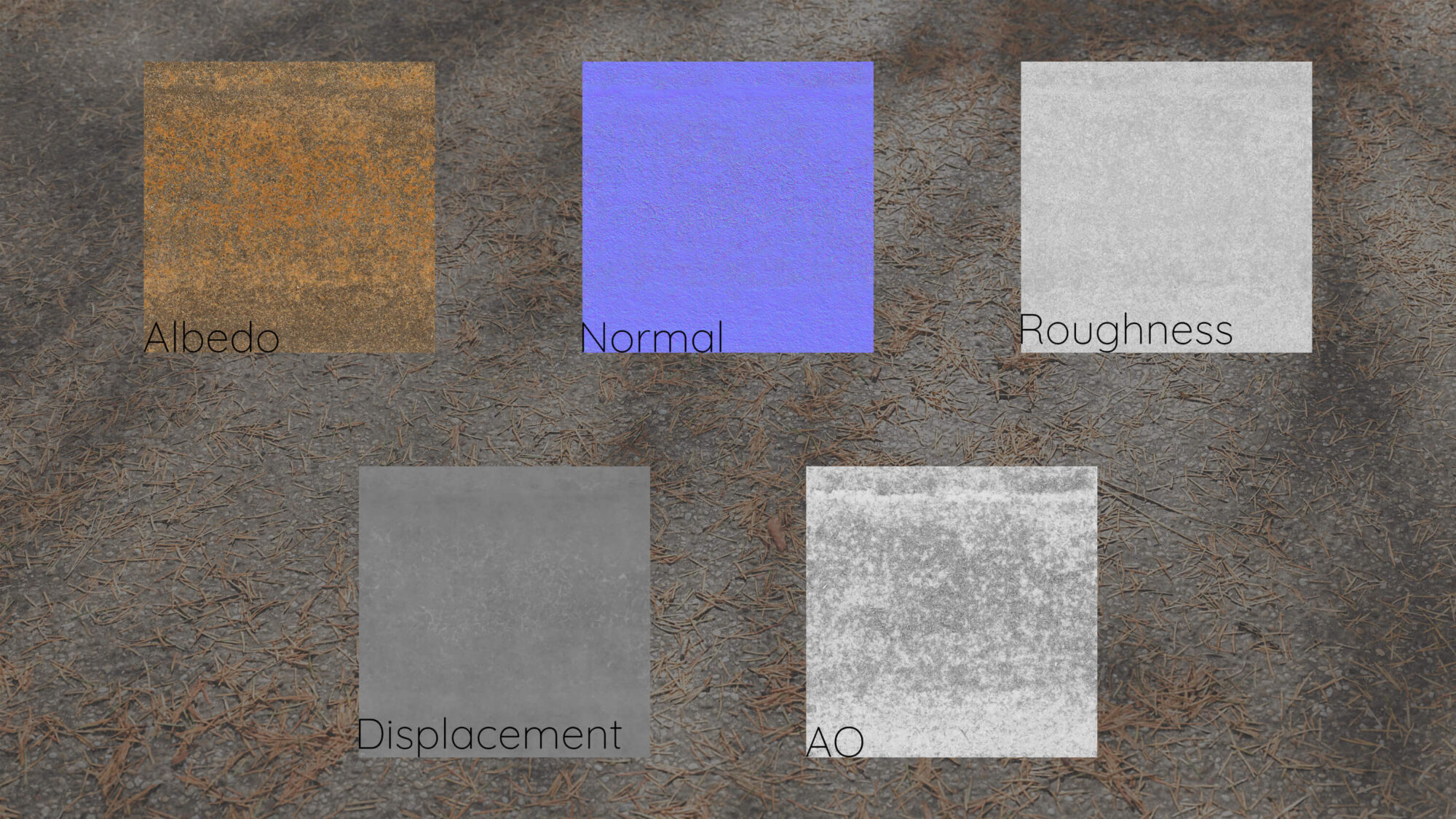 Seamless Concrete Road PBR Texture