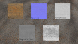 Seamless Concrete Road PBR Texture