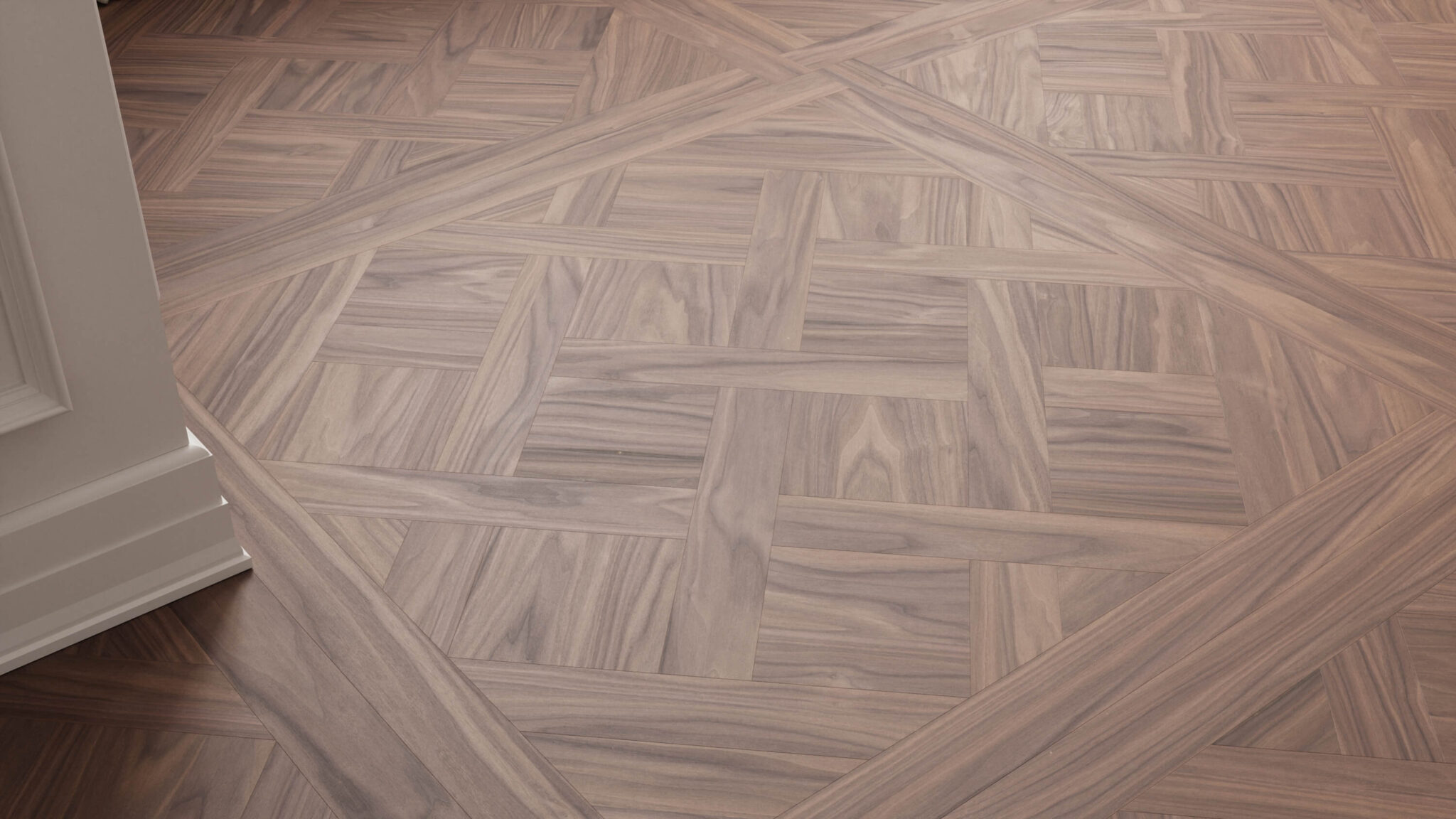 Seamless Walnut Wood Versailles Floor Texture | Materials of the World