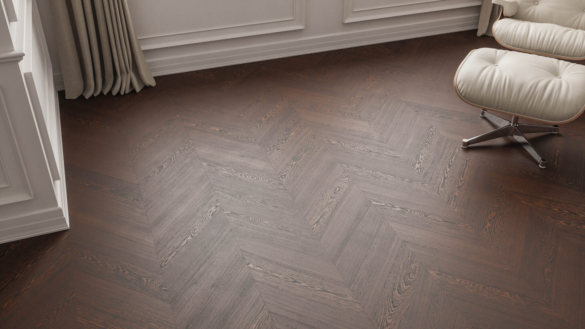 Seamless Wenge Wood Chevron Floor Texture | Materials of the World