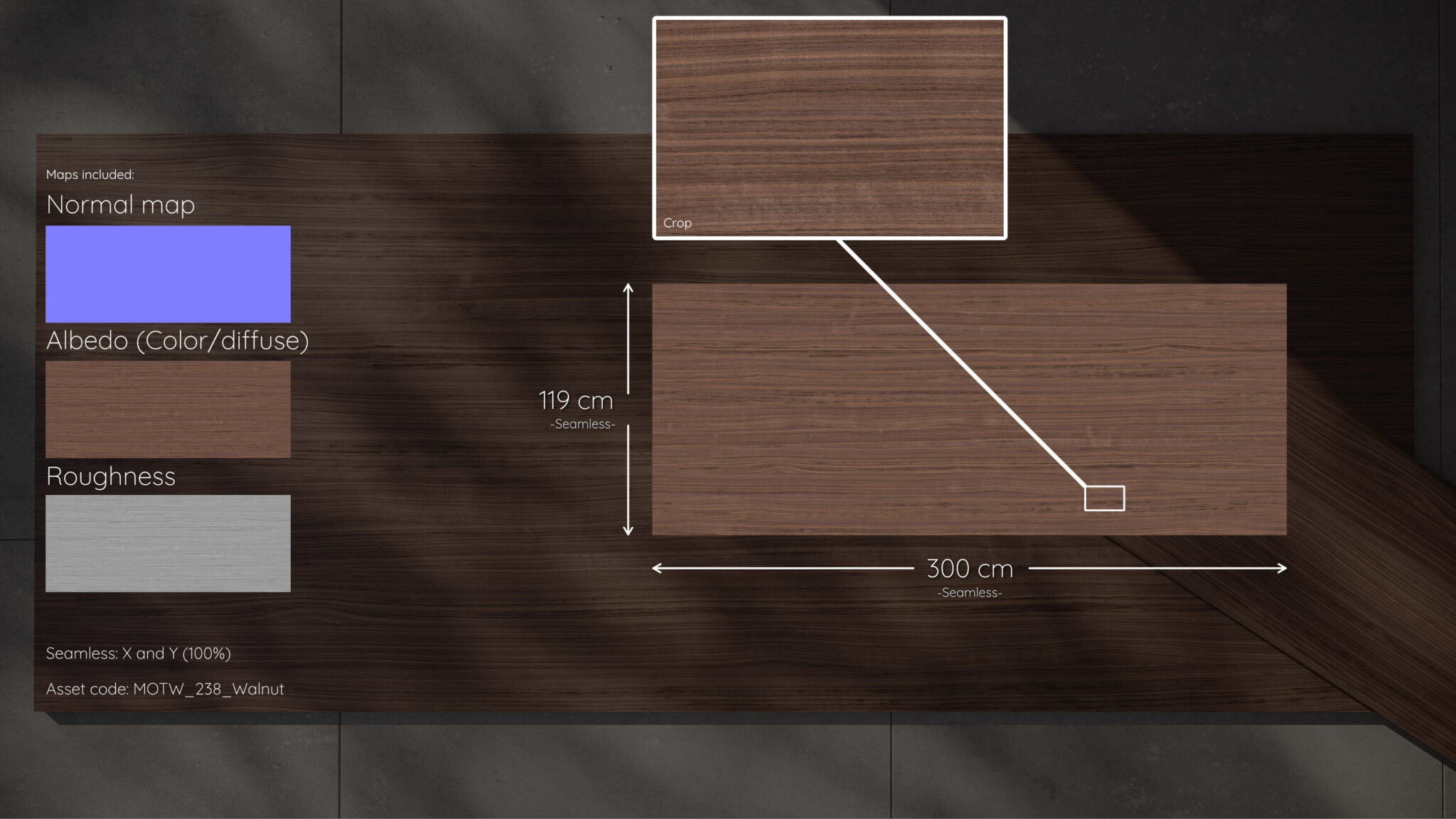 Seamless Walnut Wood Texture | Materials of the World