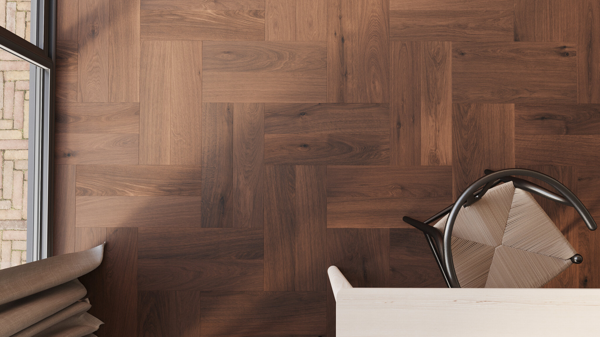 Seamless Oak Wood Herringbone Floor Texture | Materials of the World